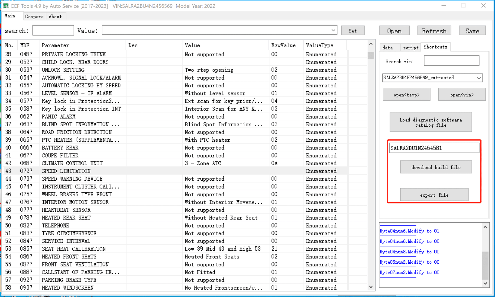 CCF TOOLS Editor For Jaguar Land Rover Upgrades