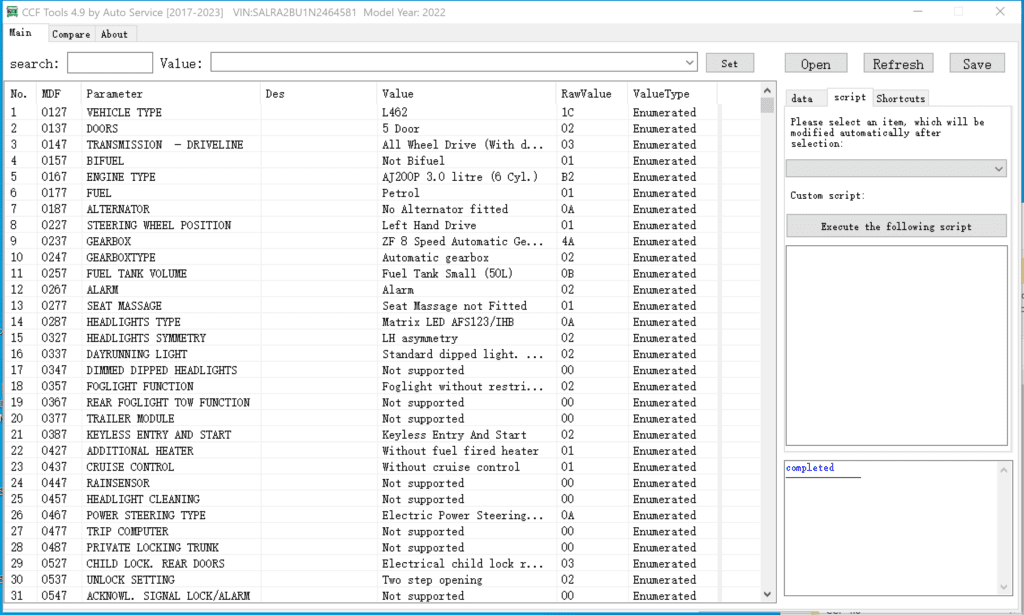 New JLR CCF Tools 4.9 for JLR 2017-2024 CCF Editor